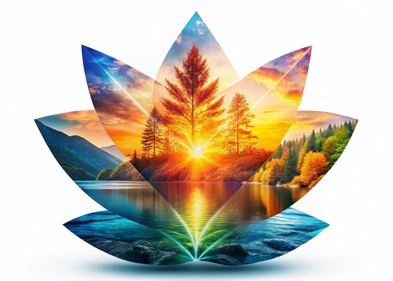 Stunning Double Exposure Logo Design Elements Seamless Blend of ...