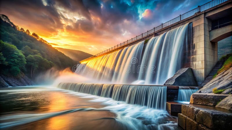 A Stunning Double Exposure of a Mighty Water Dam Capturing the Colossal ...