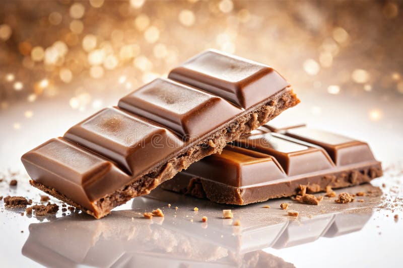 A Stunning Double Exposure of a Milk Chocolate Bar Crumbling into ...