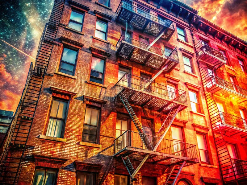 Stunning Double Exposure Poster Design Featuring a Red Brick Building ...