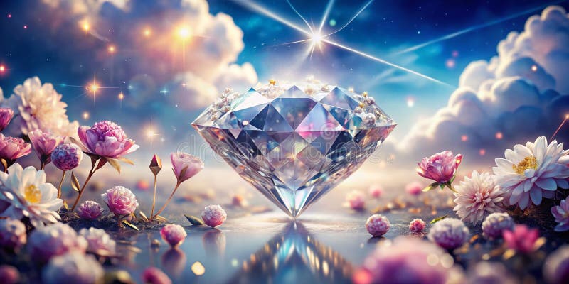 A Stunning Double Exposure Sparkling Diamonds Ethereal Nature and ...