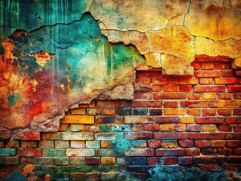 Stunning Double Exposure Vintage Brick Wall a Rustic Aged Texture for ...