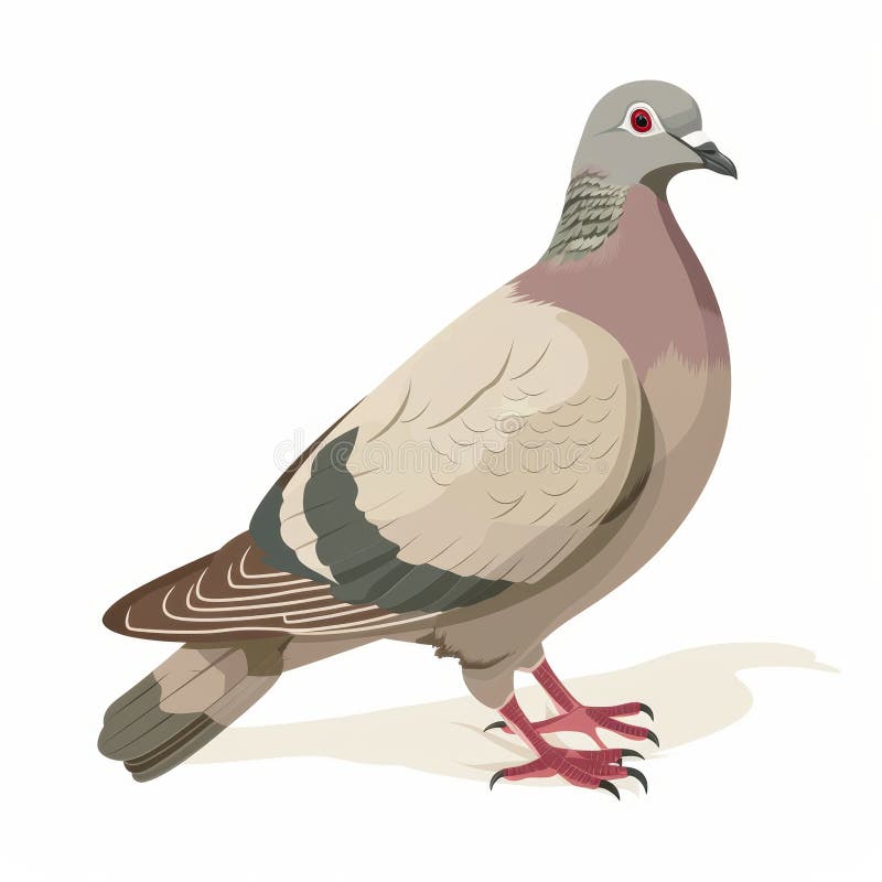 Stunning Dove Perched on White Background Generative AI Stock ...