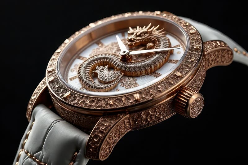 Stunning Dragon-Inspired Watch Design Stock Illustration - Illustration ...