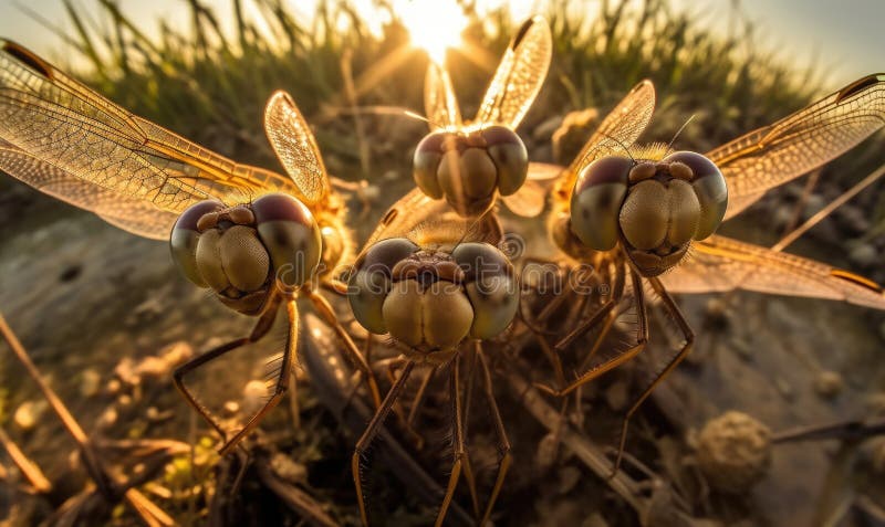 Stunning Dragonfly Captures Mesmerizing Selfie in Mid-flight. Creating ...