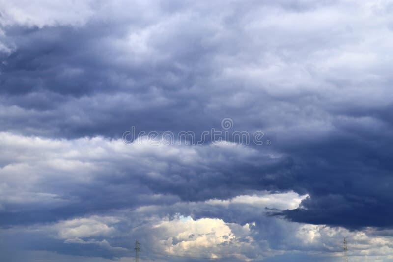 Stunning Dramatic Clouds on a Deep Blue Sky Over Germany in Europe ...
