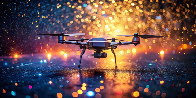 Stunning Drone Shot Abstract Glitter Overlay Texture on a Dark ...