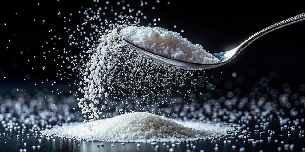 A Stunning DronesEye View of Granulated Sugar Crystals Falling in a ...