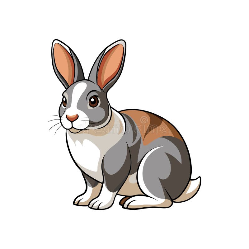 Stunning Dutch Rabbit Illustration for Displays Stock Photo ...