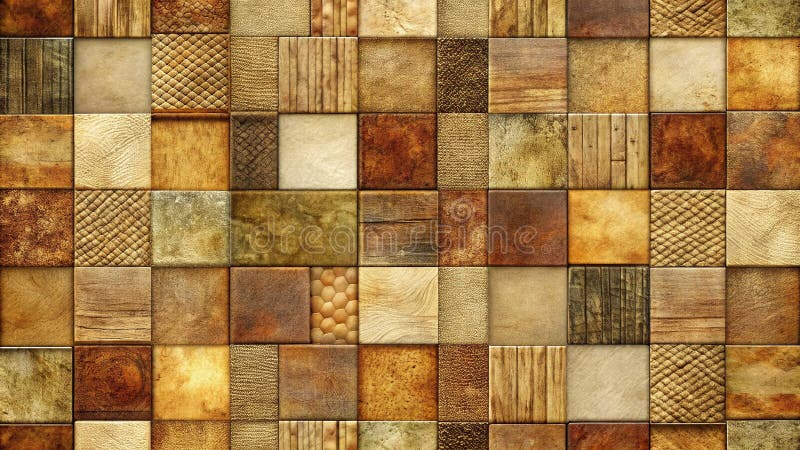 Stunning EarthTone Patchwork Wallpaper Texture Seamless Geometric Design for Architectural ...