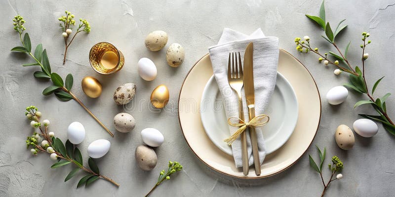 A Stunning Easter Brunch Table Setting Elegant Decor Spring Branches ...