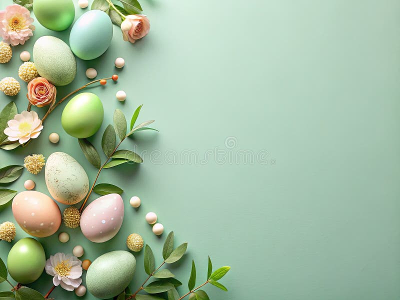 Stunning Easter Egg and Spring Foliage Banner Template for Digital ...