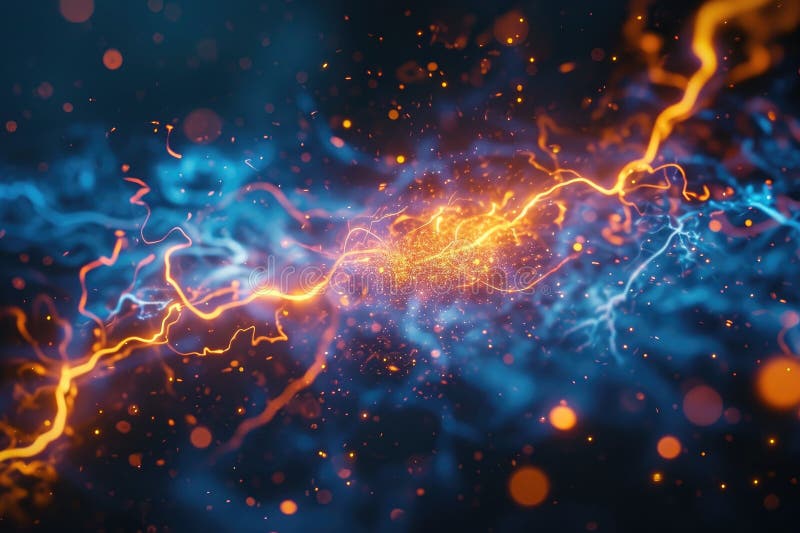 Stunning Electricity Show stock illustration. Illustration of dynamic ...