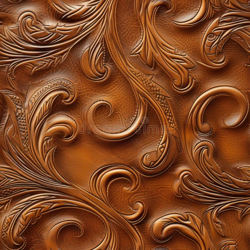Elegant Leather Embossed Texture Featuring Intricate Floral Designs ...