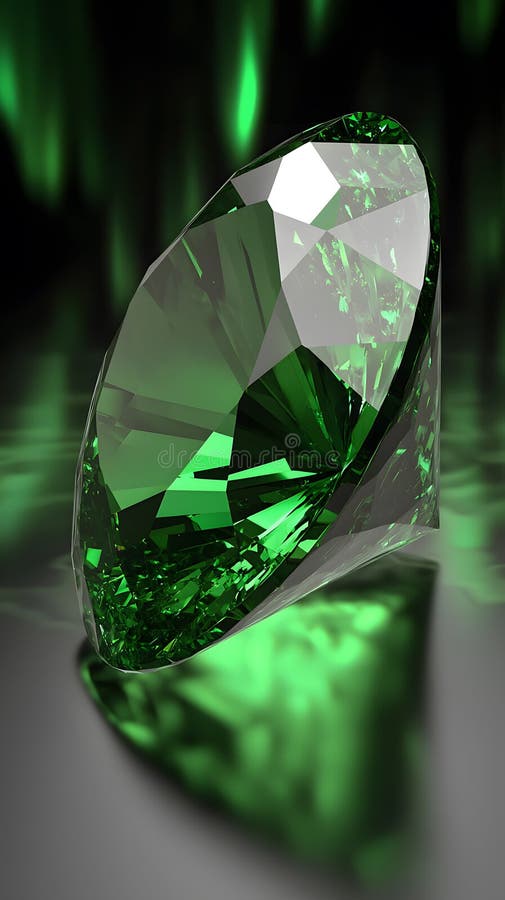 Stunning Emerald-cut Green Gemstone Stock Photo - Image of ...