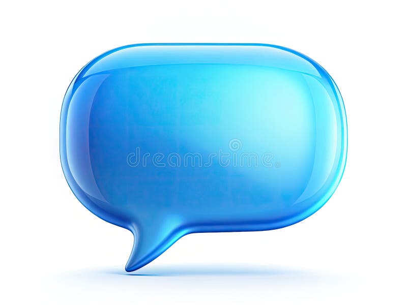 Stunning Empty 3D Blue Chat Bubble Long Exposure Volumetric Lighting ...
