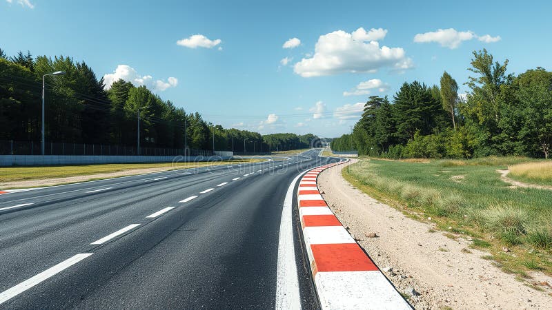 Empty Race Track Asphalt Background Perfect for Motorsport Branding ...