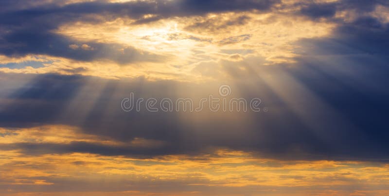 Stunning Evening Sunset Sky Stock Image - Image of dawn, landscape ...