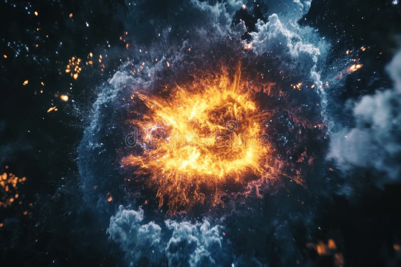 Explosion of Vibrant Colors and Energy Emerges from Dark Clouds in a ...