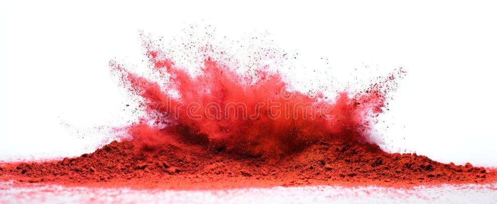 The Stunning Explosion of Red Powder Creating an Artistic Visual ...