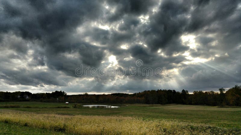 Stunning Fall Clouds Over Ohio Fields Stock Photo - Image of beautiful ...