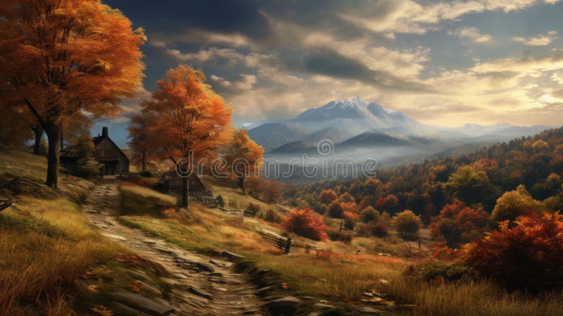 Stunning Fall Landscape Wallpaper: Forest, Mountains, and Autumn ...