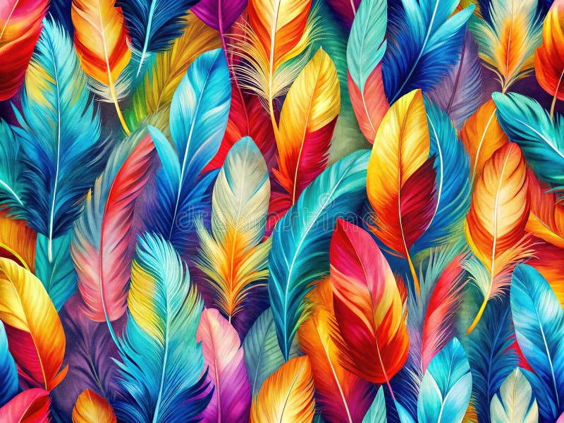 Stunning Feather Print Wallpaper Texture a Vibrant and Elegant ...