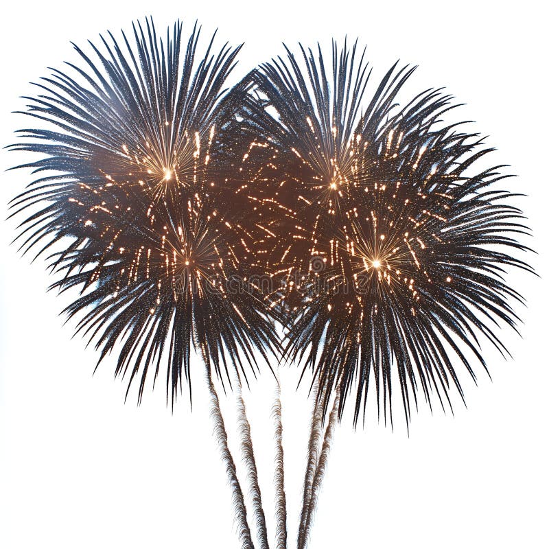 Stunning Fireworks Display Isolated on White Background Perfect for ...