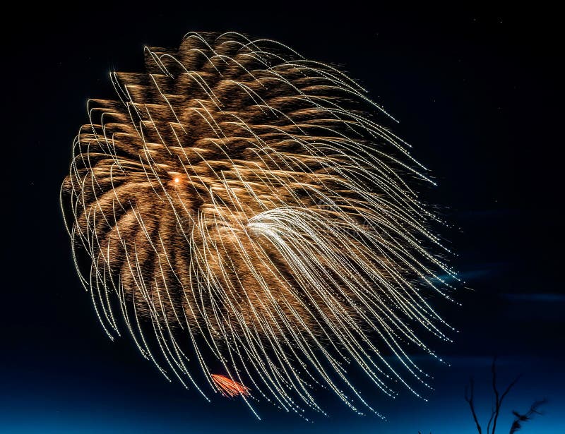 Stunning Fireworks Show Against Night Sky Stock Photo - Image of light ...