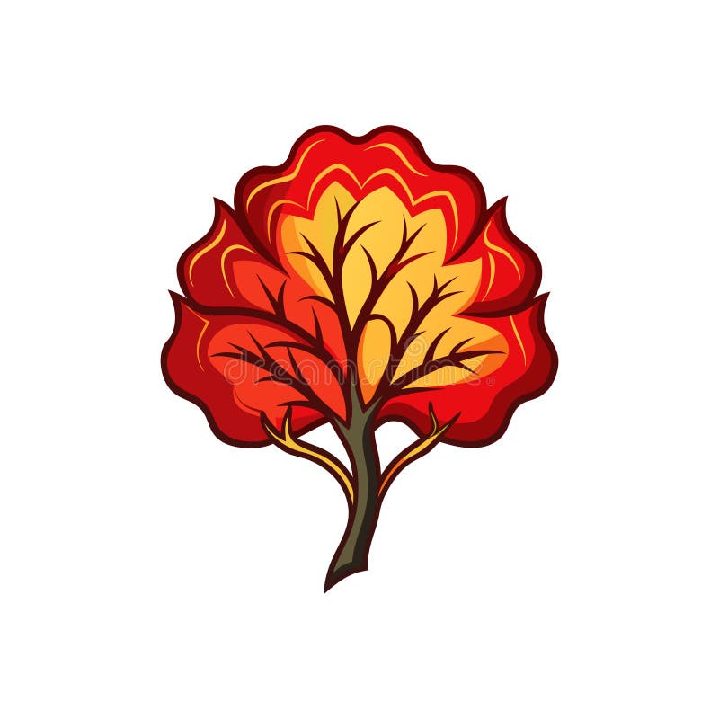 Stunning Flame Tree Flower Art for Winter Decor Stock Illustration ...