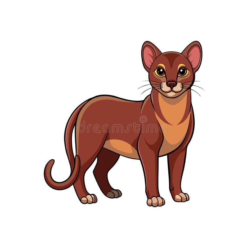 Stunning Fossa in Beautiful Setting Stock Illustration - Illustration ...