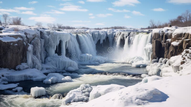 Stunning Frozen Waterfalls in Winter: a Havencore-inspired Realistic ...