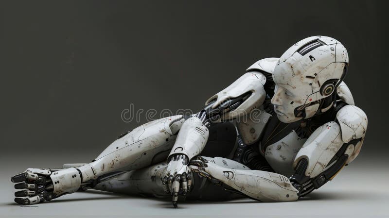 Stunning Full Body Humanoid Robot in a Kneeling Pose with Remarkable ... Stunning Full Body Humanoid Robot in a Kneeling Pose with Remarkable ...