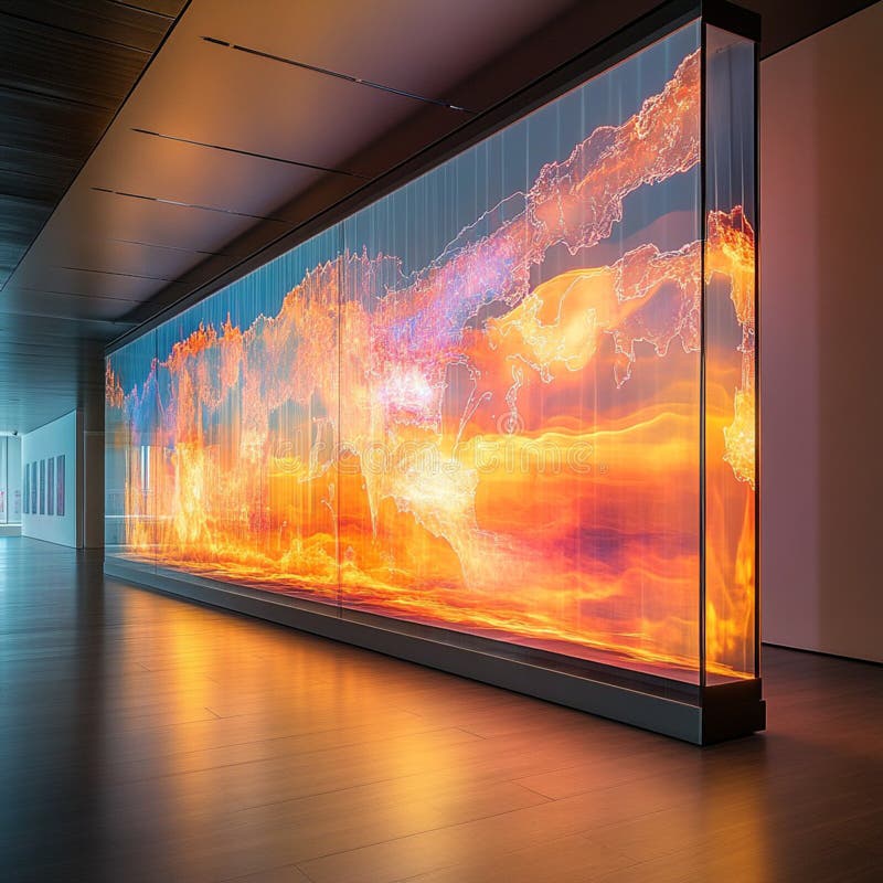 Stunning Futuristic Abstract Wall Display Featuring Vibrant Colors and ...