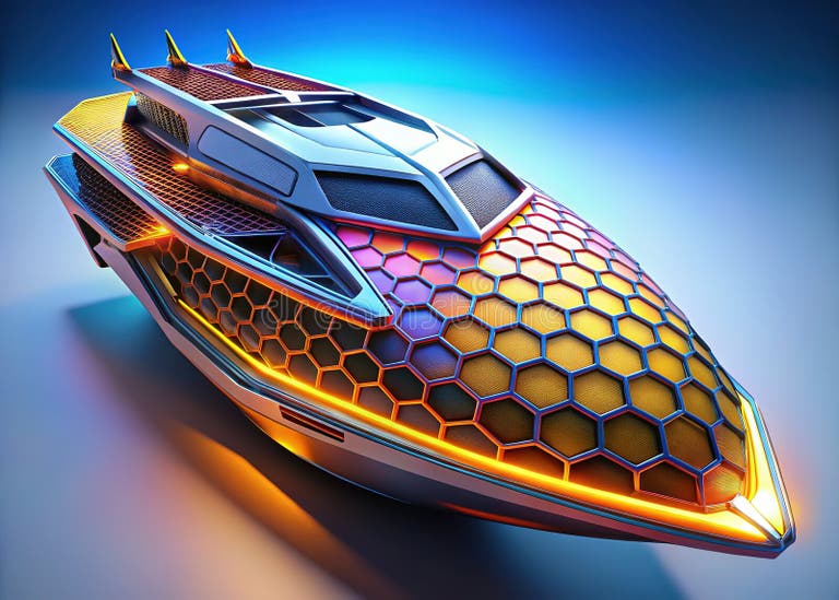 A Stunning Futuristic Honeycomb Ship Design Exploring Advanced ...