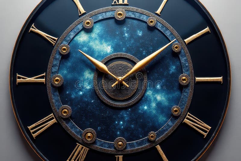 Stunning Galaxy Wall Clock with Intergalactic Design Stock Illustration ...