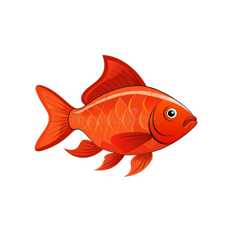 Stunning Garibaldi Fish in Realistic Color Design Stock Photo ...