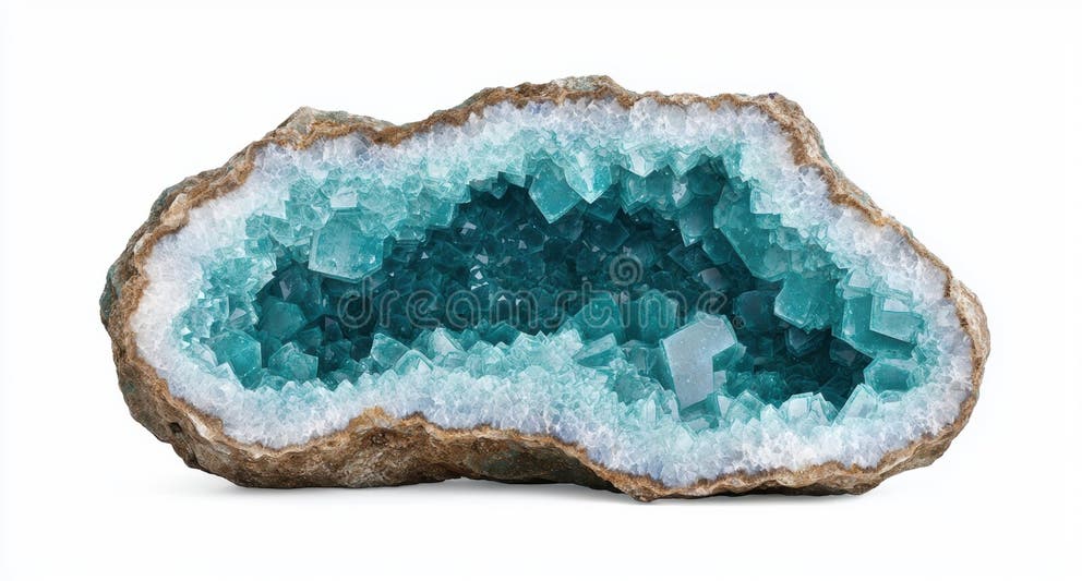 Stunning Geode Crystal Formation Stock Illustration - Illustration of ...