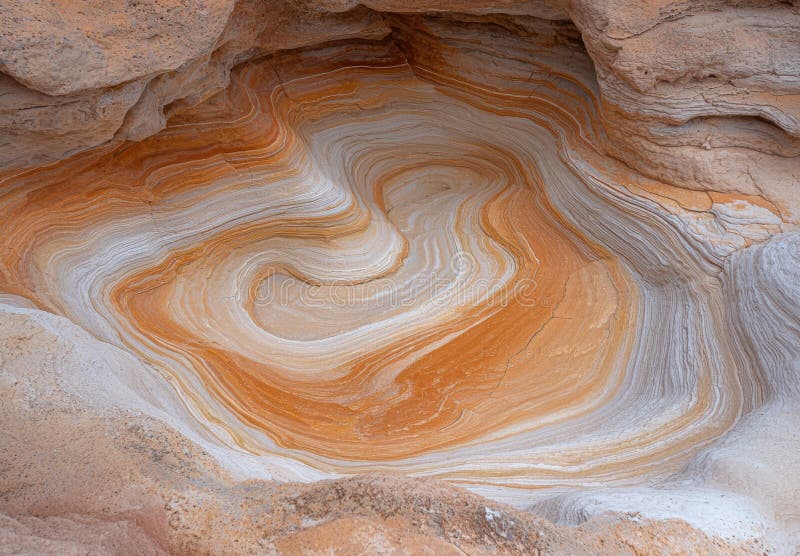 Stunning Geological Formation with Swirling Patterns Stock Illustration ...