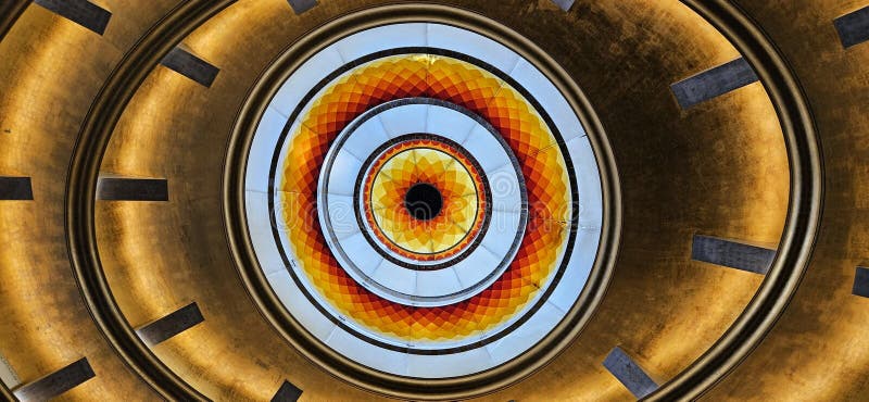 Stunning Geometric Ceiling Design Stock Image - Image of ornamental ...