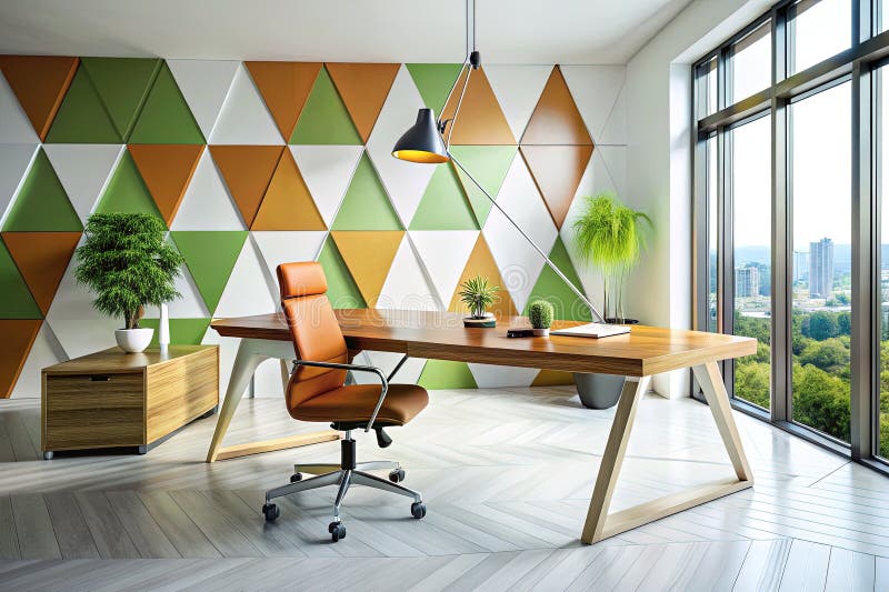 Geometric Modern Desk Design a Minimalist Workspace for Productivity ...