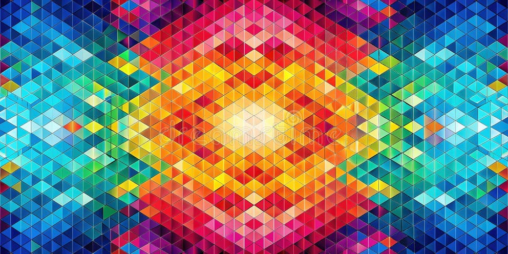 Stunning Geometric Pixel Art Background a Vibrant Abstract Digital ...