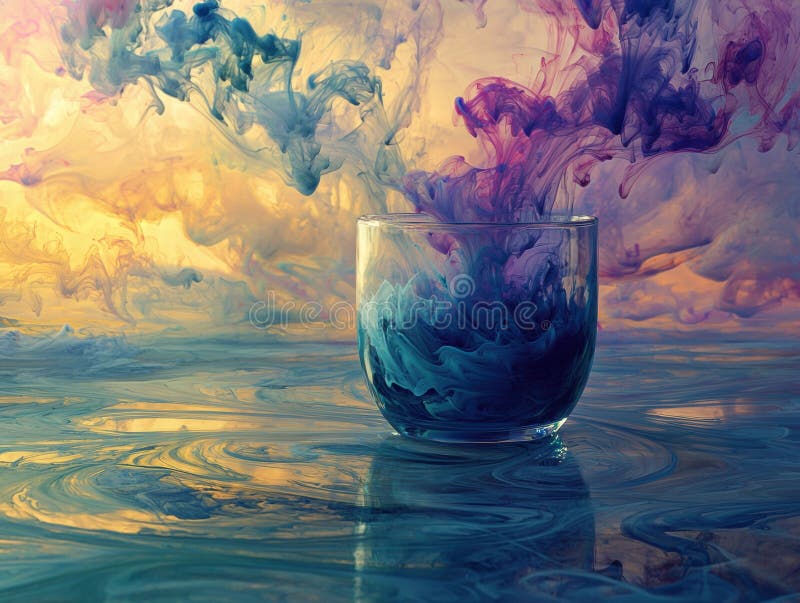 Stunning Glass Capturing a Vivid Liquid Splash with Dynamic Motion ...