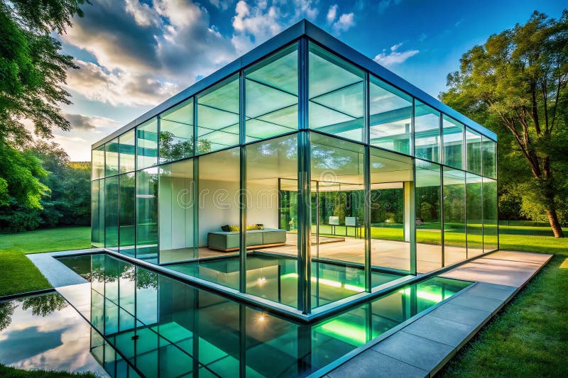 Stunning Glass House Interior a Minimalist Reflection of Modern ...