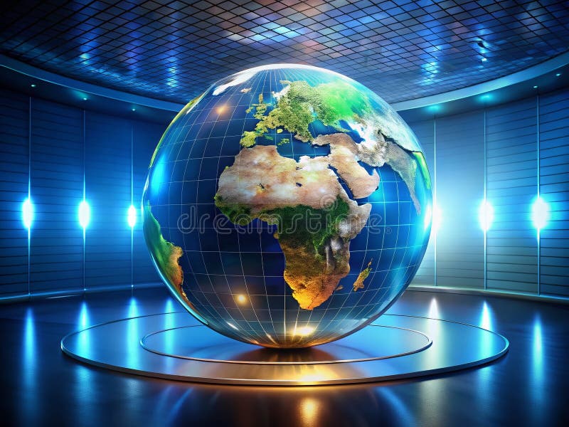 Stunning Global Presentation Background a Virtual Globe Screen for ...