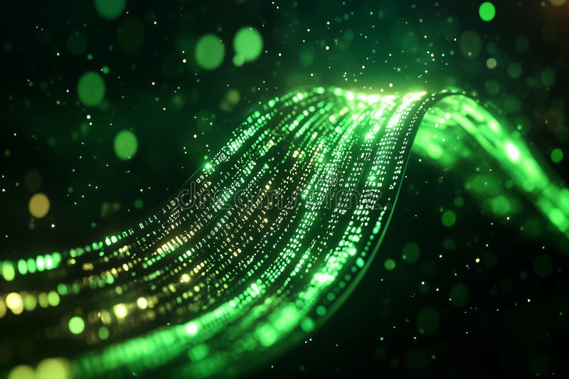 A Stunning Glow of Green Binary Digits Creates an Immersive, High-tech ...