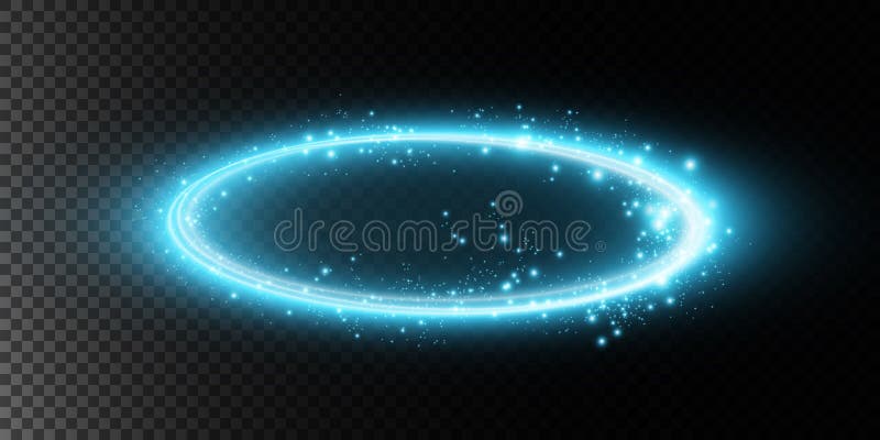 A Stunning Glowing Blue Energy Ring Enhanced with Sparkles Effects ...