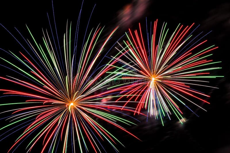 Stunning Glowing Firework Show Stock Image - Image of festive ...