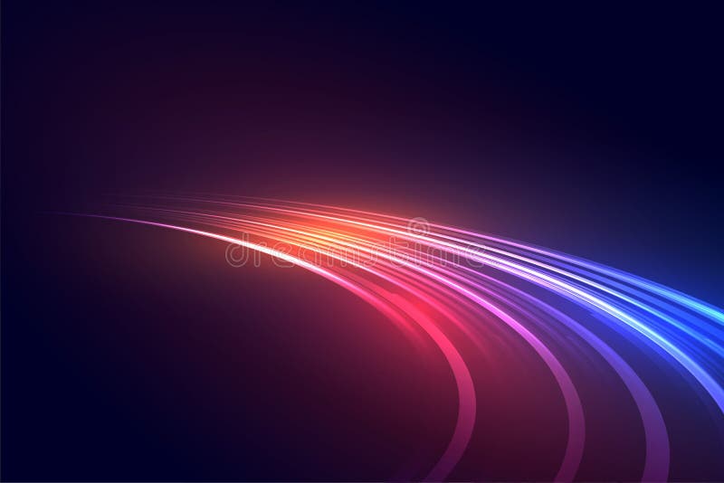 Stunning and Glowing Light Trail Banner Art of Dynamic Motion Stock ...