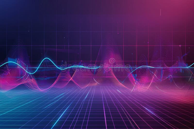 Stunning Glowing Purple Metaverse Space Backdrop for Abstract World and ...